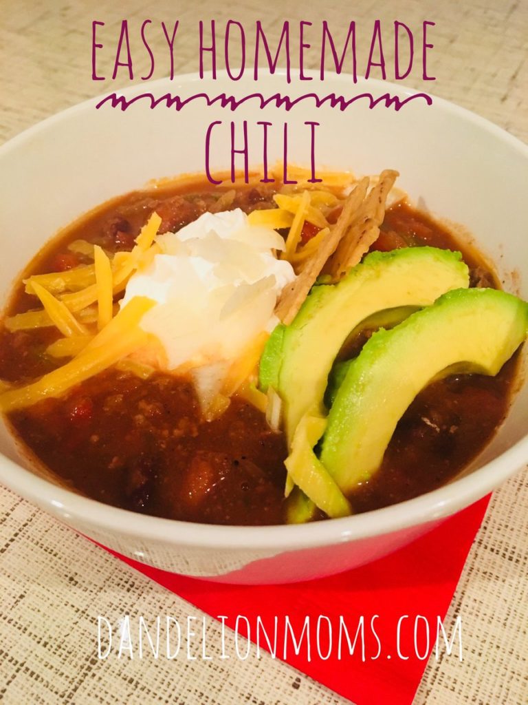 Easy Homemade Chili Recipe – Dandelion Women